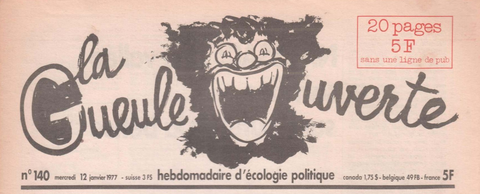 La Gueule ouverte – Premier journal écolo de France – LibrAdio